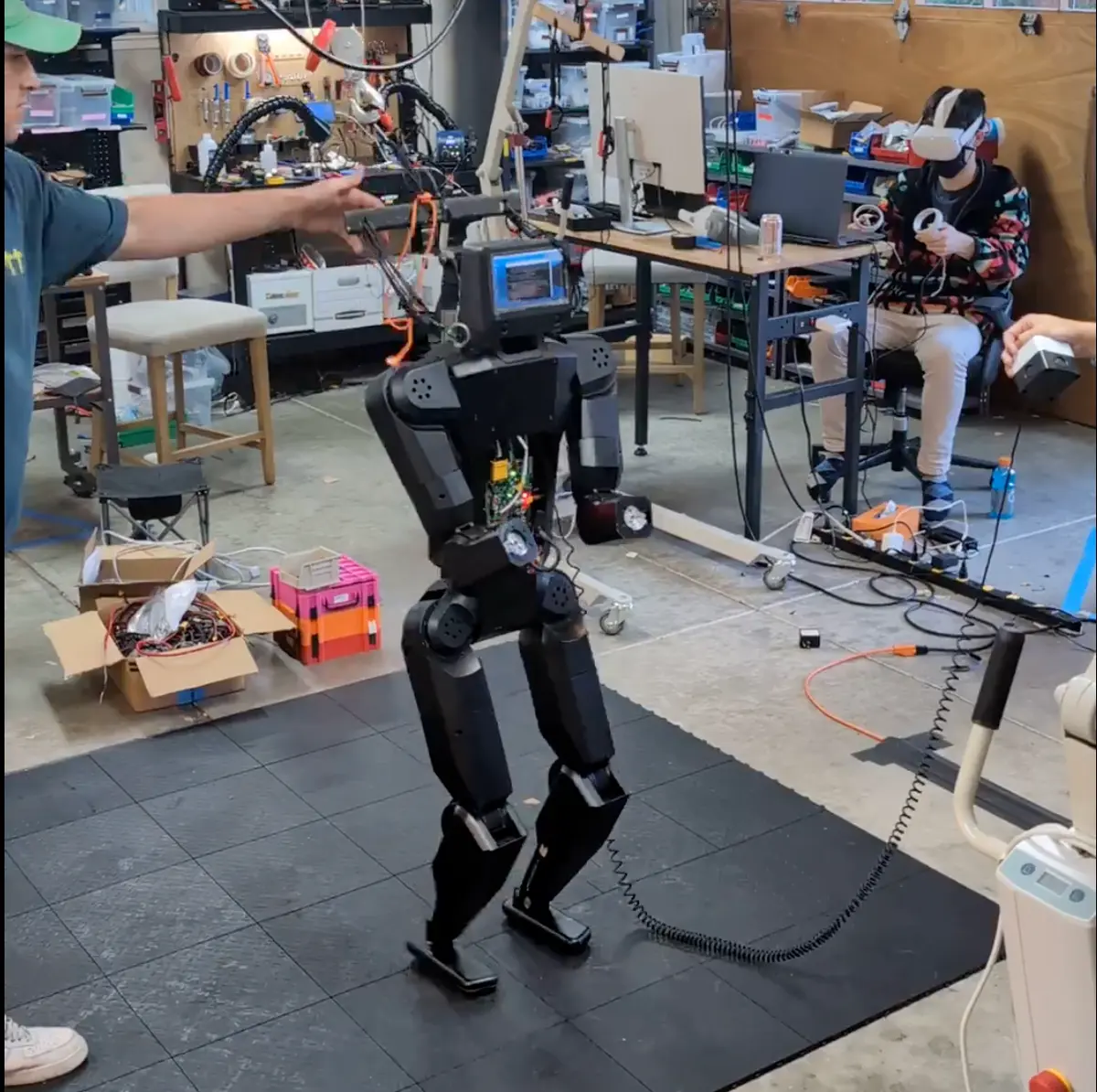 K-Scale Labs Demos Low-Latency Humanoid Teleoperation in New Garage Video | Humanoids Daily